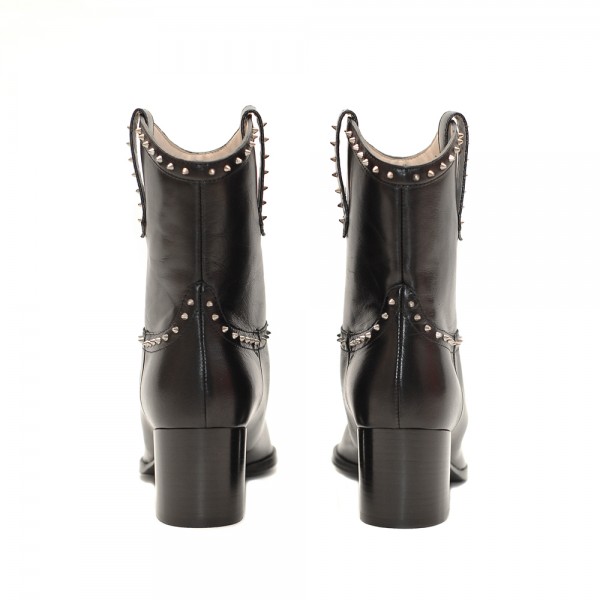 Alberto Gozzi Gero Black Leather Boots - Niutrack.com
