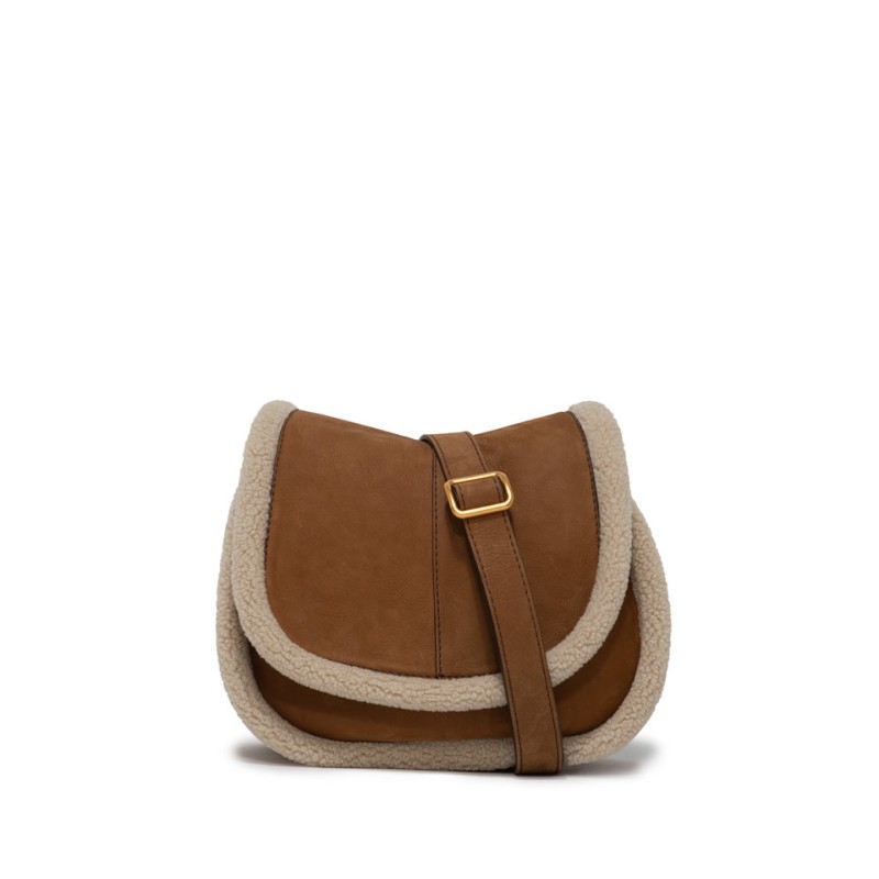 Gianni Chiarini Helena Round Shearling Bag - Niutrack.com