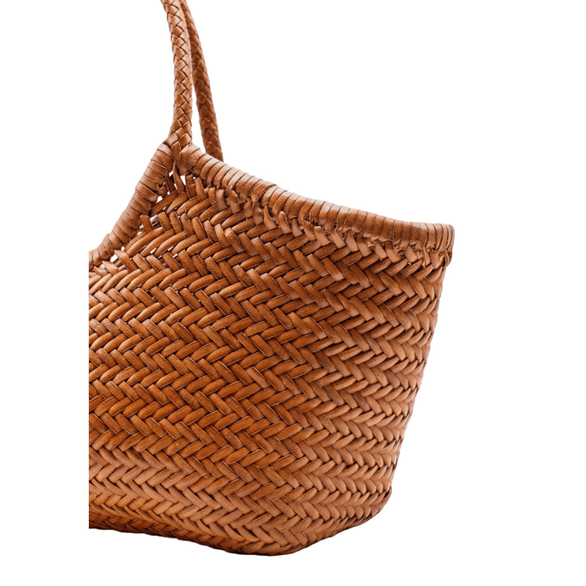 Dragon Diffusion Nantucket Big Tan Leather Basket - Niutrack.com